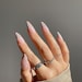 EMBER | Abstract Brown Swirls Press on Nails | Abstract Line Art Nails ...