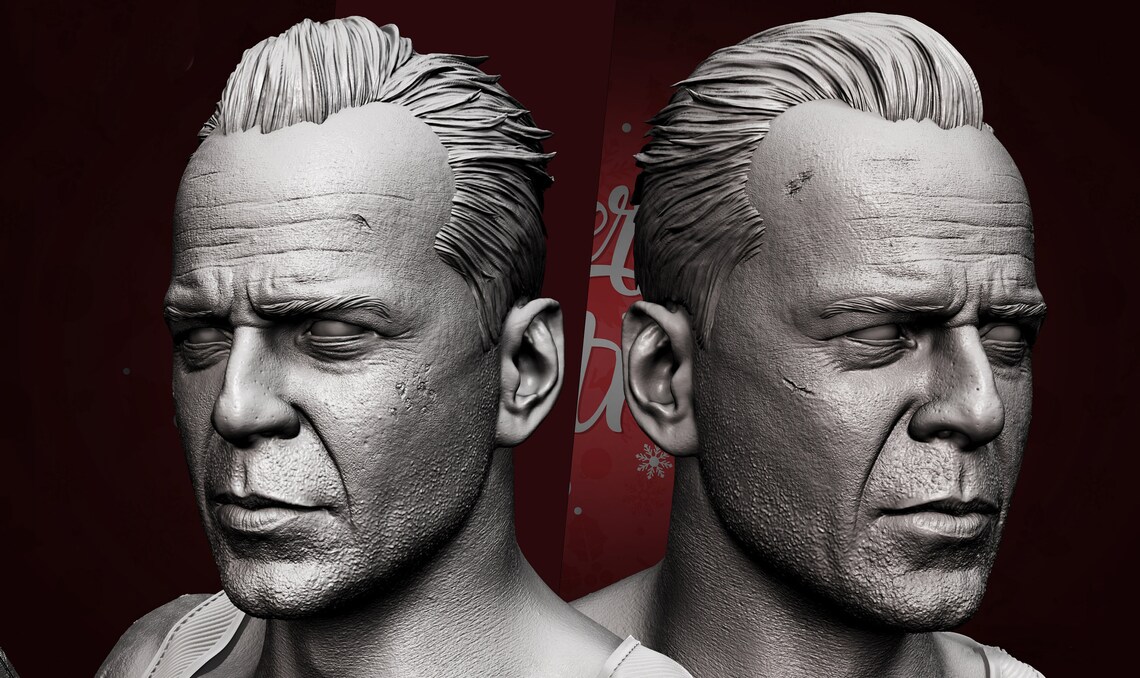 Bruce Willis From Die Hard Movie Character John Mcclane 3D - Etsy