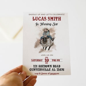 Bull Riding Birthday Invitation - Rodeo Birthday Invitation - Western ...