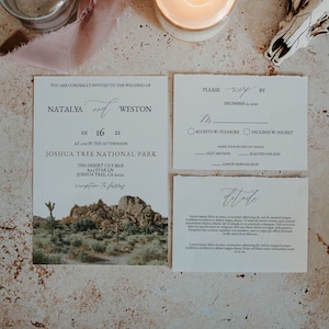 Joshua Tree Wedding Invitation - Joshua Tree Destination Wedding ...