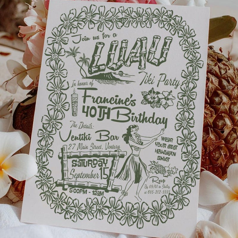 Retro Tiki Template - Etsy