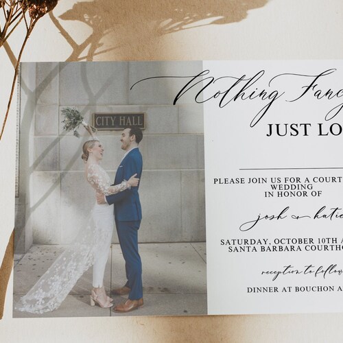 Courthouse Wedding Invitation City Hall Wedding Invitation - Etsy