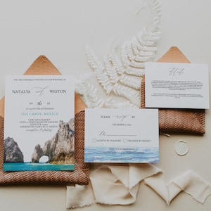 Los Cabos Destination Wedding Invitation - Mexico Destination Wedding ...