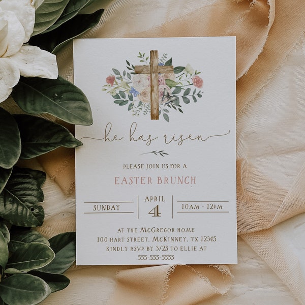 Christian Easter Brunch Invitation - Etsy
