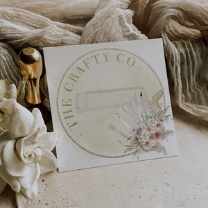 Crafter Logo - Crafting Business Logo - Premade Logo Design - Boho ...