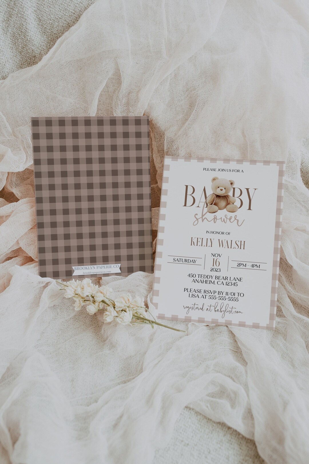 Teddy Bear Baby Shower Invitation - Ralph Lauren Inspired Baby Shower ...