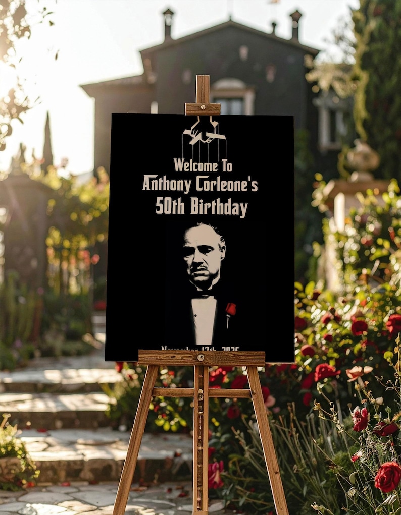 Mobster Birthday Welcome Sign - Mafia Party Welcome Sign - Mob Party ...