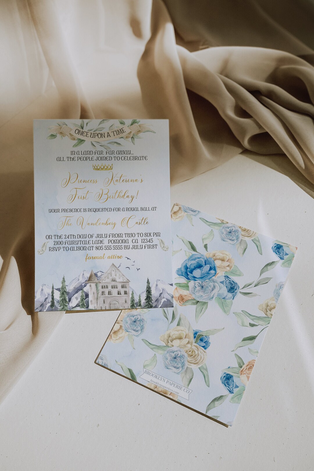 Fairytale Birthday Invitation - Royal Ball Birthday Invite - Storybook ...