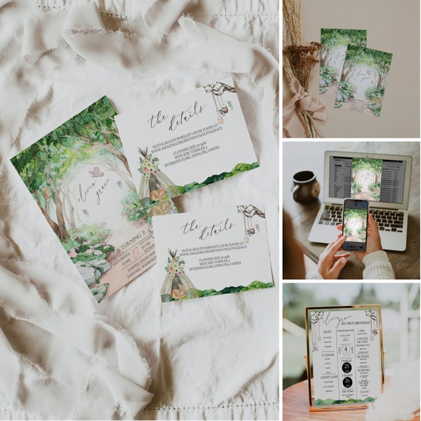 Forest Birthday Invitation - Etsy