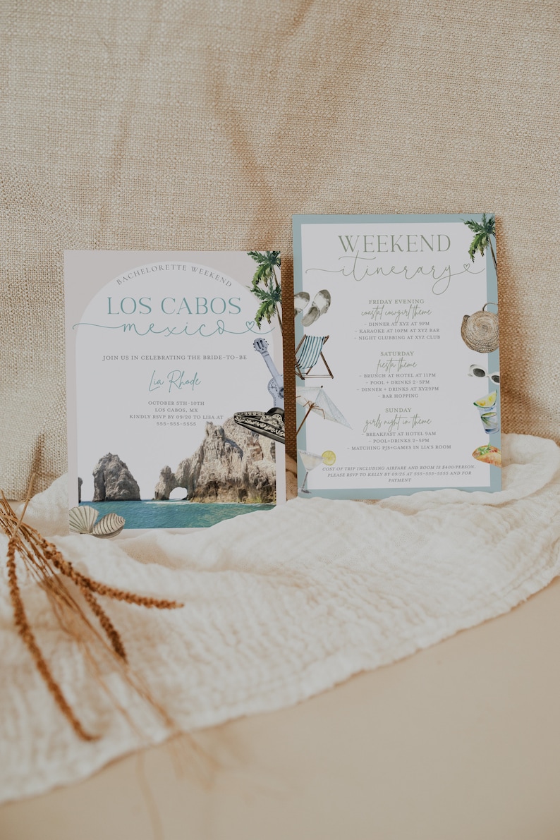 Cabo Bachelorette Invitation - Cabo Girls Trip Invitation - Cabo ...
