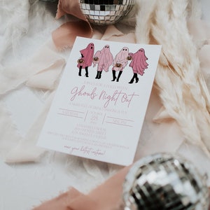 Girls Night Halloween Invitation - Adult Halloween Invite - Ghouls ...