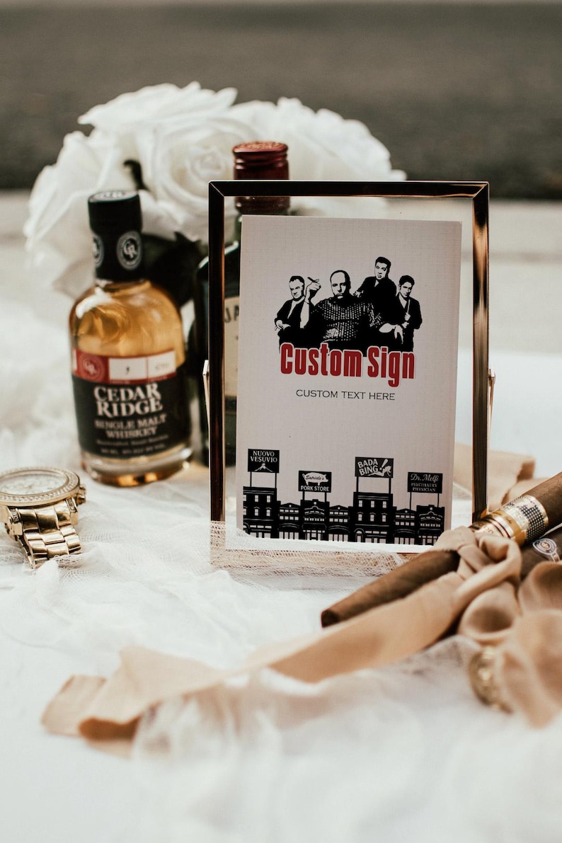 Mob Party Table Signs - Italian Family Party Table Signs - Gangster ...