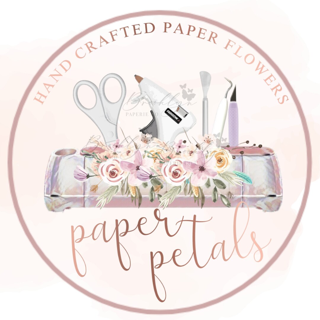 Paper Flower Designer Logo - Crafty Business Logo - Home Crafter ...