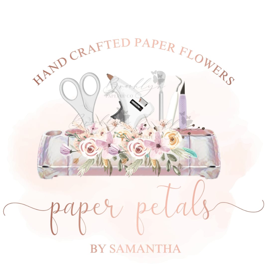 Paper Flower Maker Logo - Paper Flower Creator Logo - Cardstock Flower ...