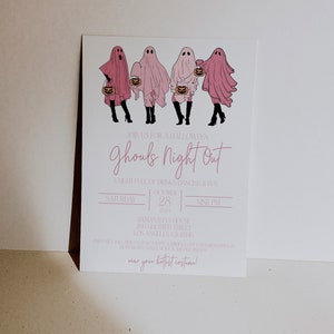Girls Night Halloween Invitation - Adult Halloween Invite - Ghouls ...