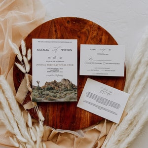 Joshua Tree Wedding Invitation - Joshua Tree Destination Wedding ...