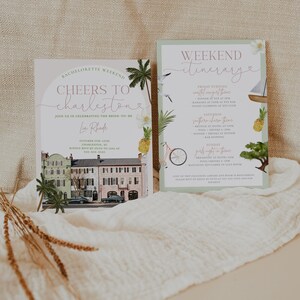 Charleston Bachelorette Invitation - Charleston Bachelorette Itinerary ...