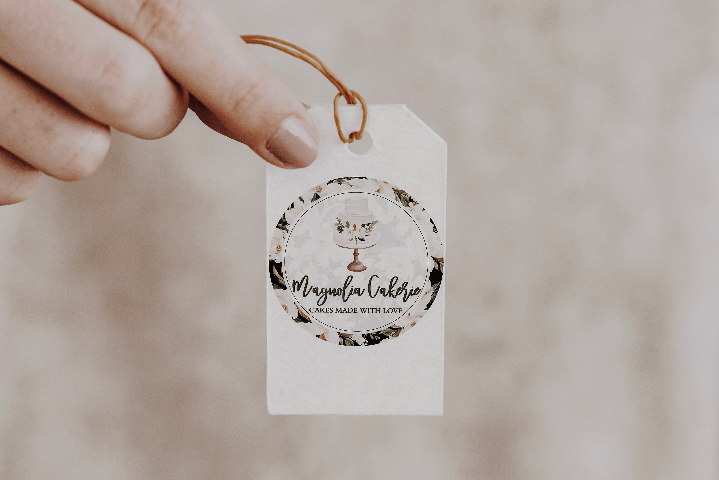 Magnolia Flower Bakery Logo Cake Baker Business Logo | Etsy