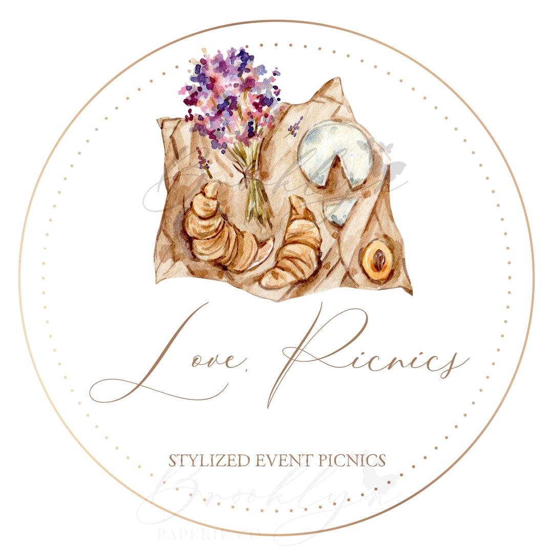 Simple Picnic Business Logo - Spring Inspired Logo - Party Planner Logo ...