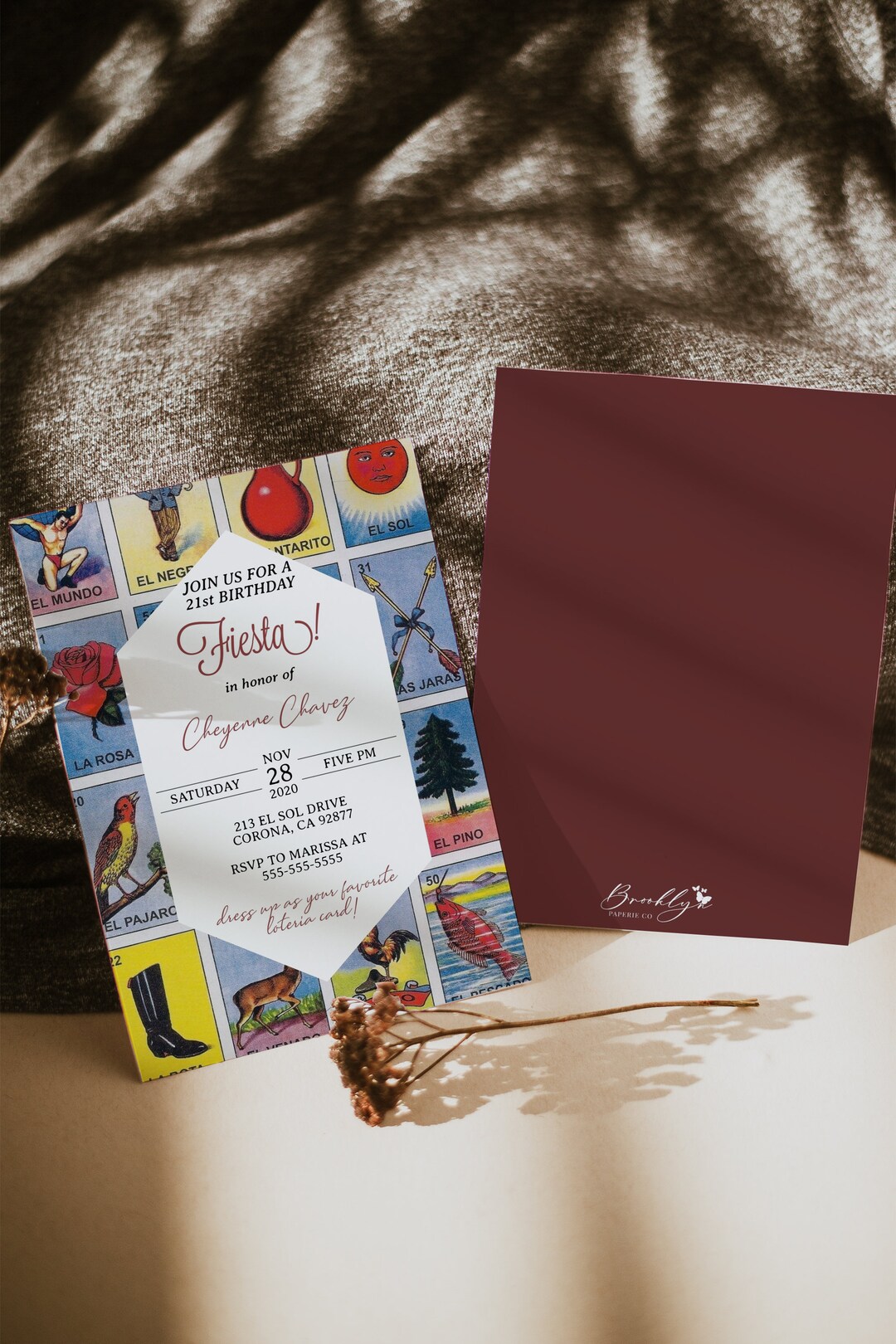 Loteria Birthday Invitation - Mexican Loteria Birthday Theme Invitation ...