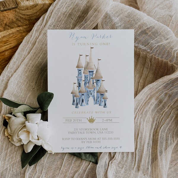 Castle Invitation - Etsy