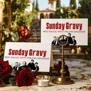 Gangster Party Buffet Labels - Mobster Food Labels - Italian Gangster ...