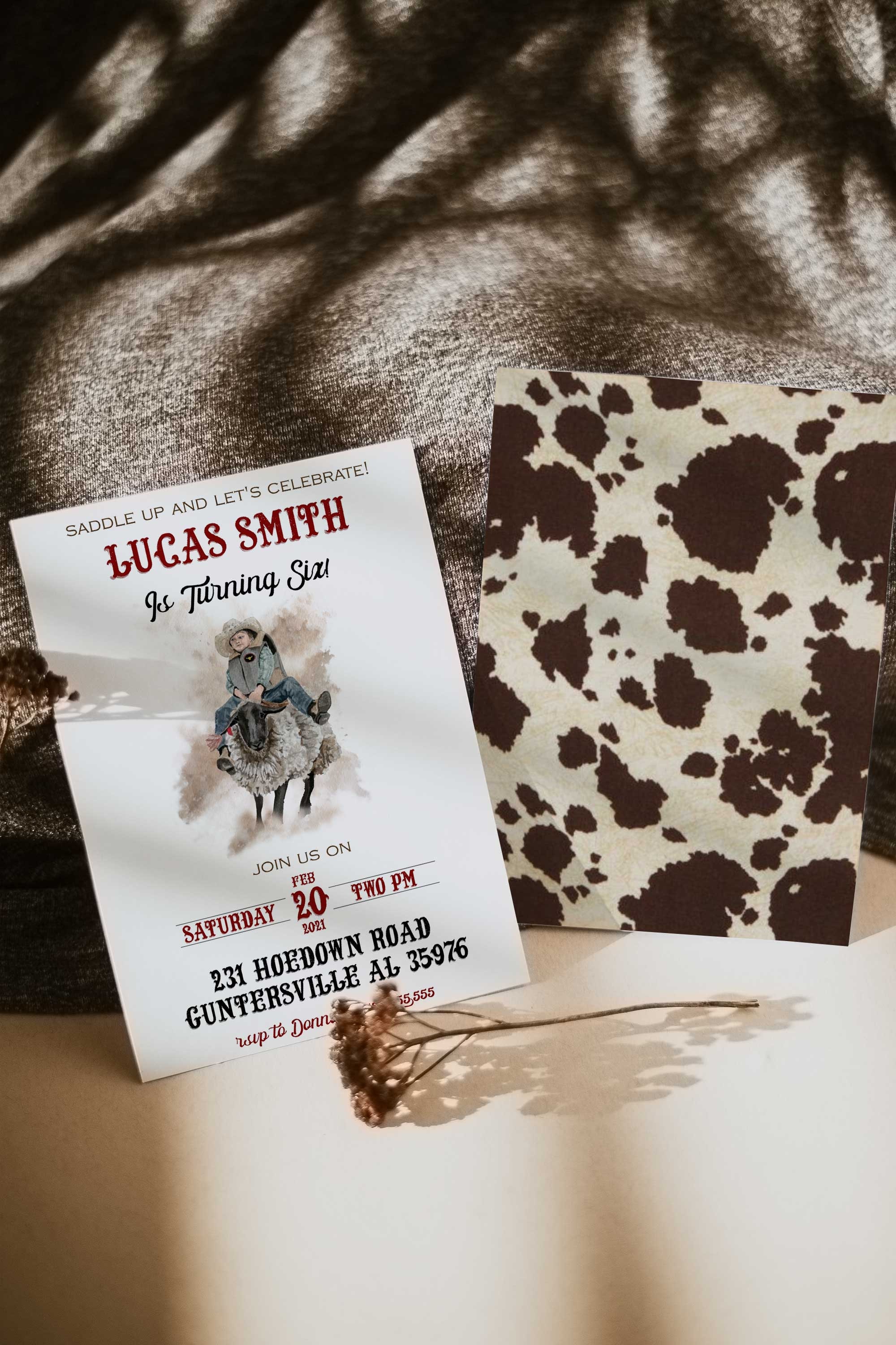 Bull Riding Birthday Invitation Rodeo Birthday Invitation - Etsy