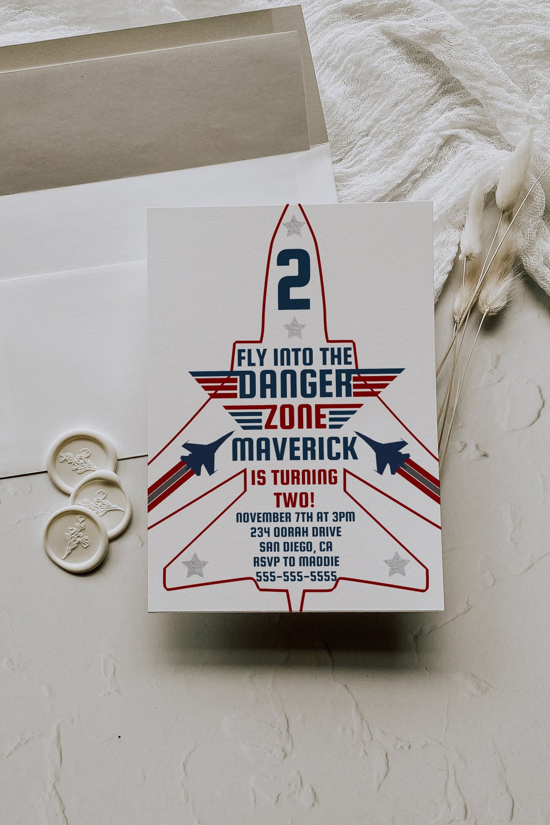 Fighter Pilot Invitation - Military Theme Invitation - Fighter Jet ...
