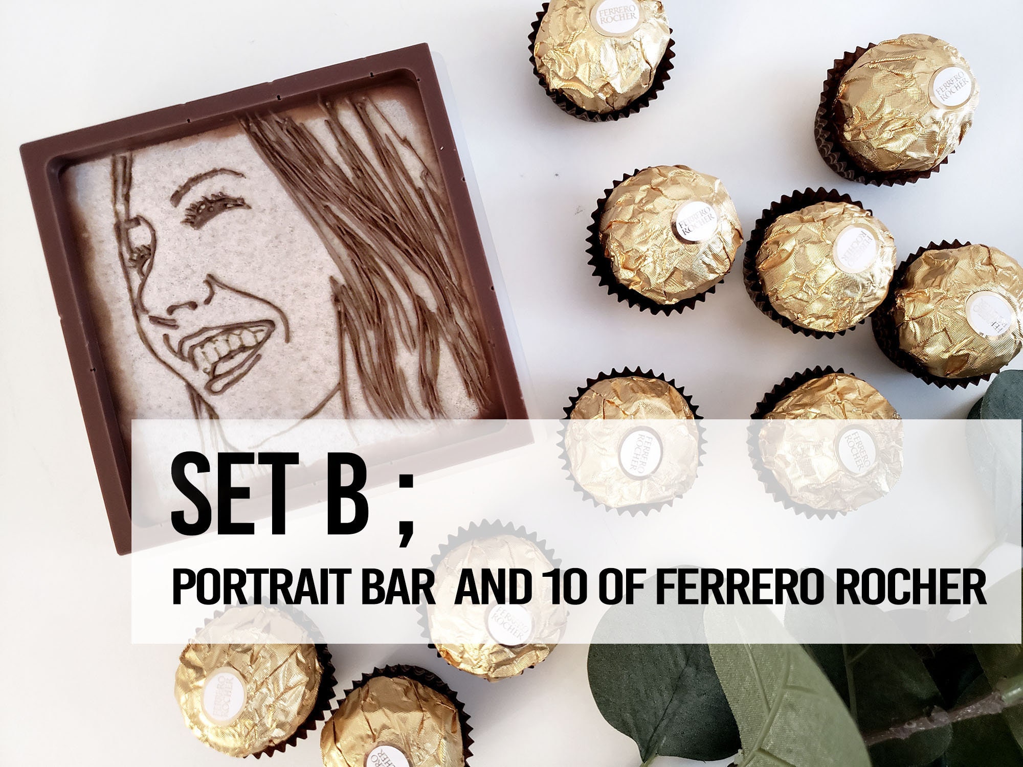 Set of Portrait Chocolate and Letter Chocolate, Custom Portrait ...