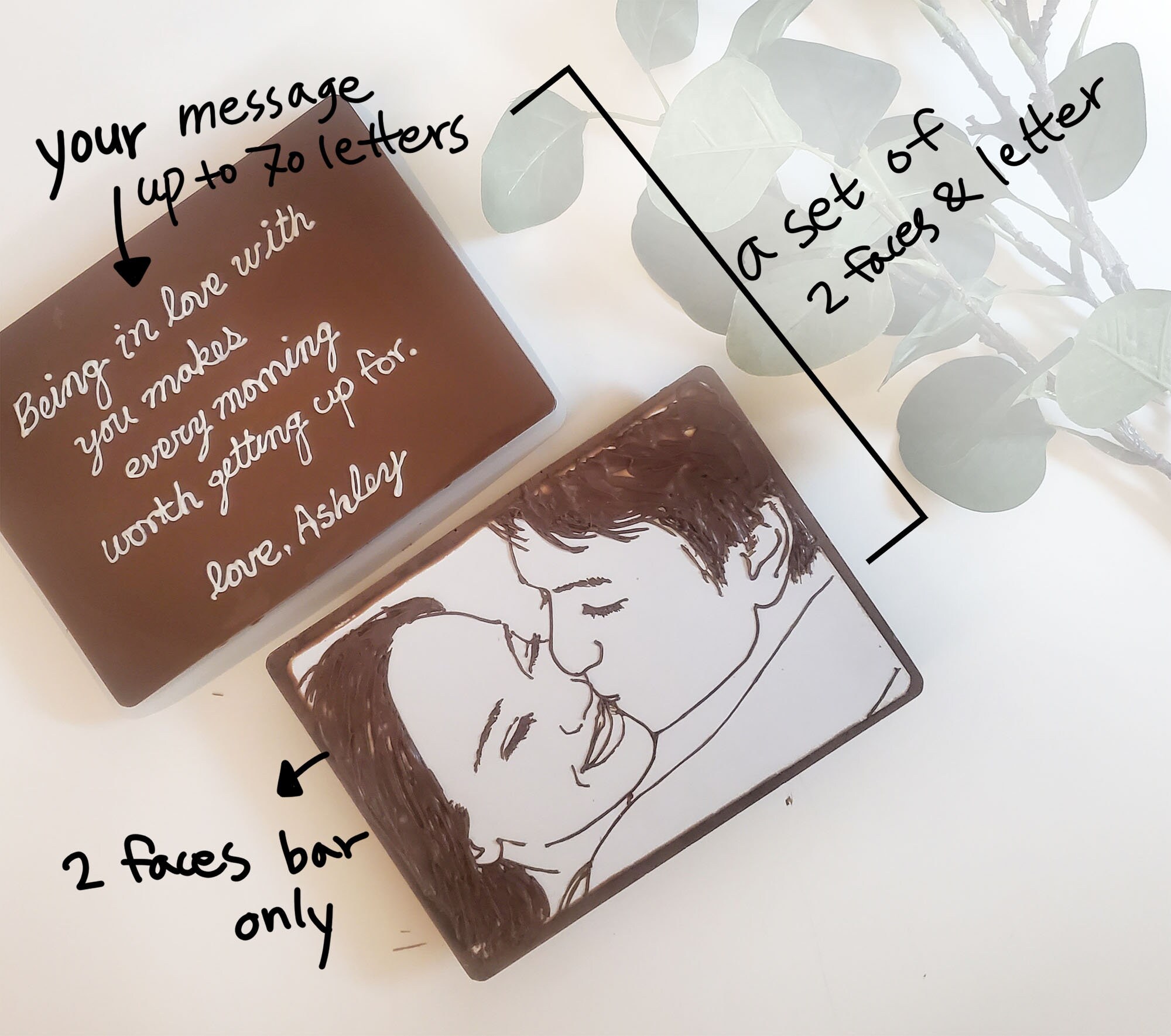 Custom Portrait Chocolate Bar, Personalized Chocolate, Valentine's ...