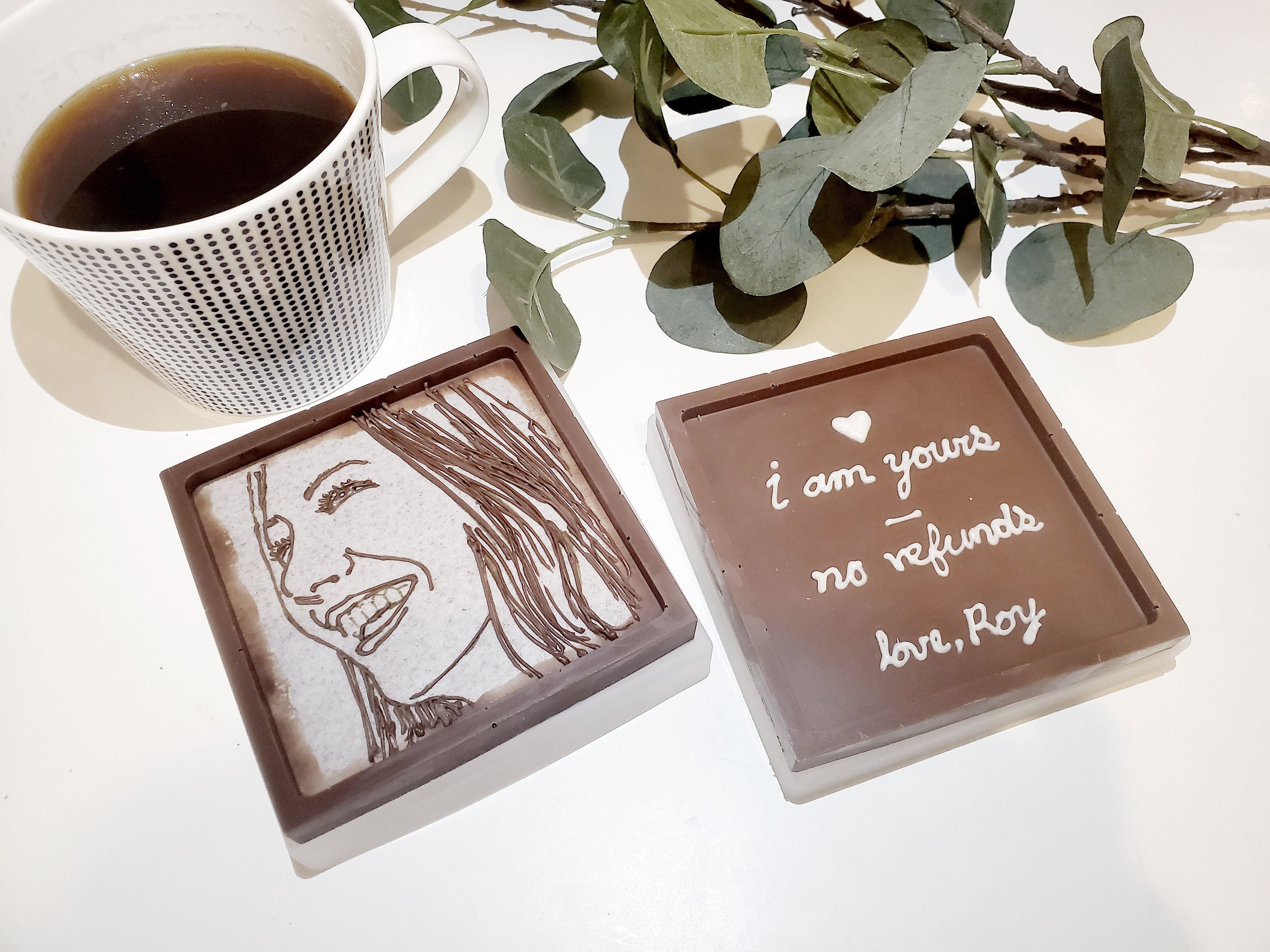 Set of Portrait Chocolate and Letter Chocolate, Custom Portrait ...