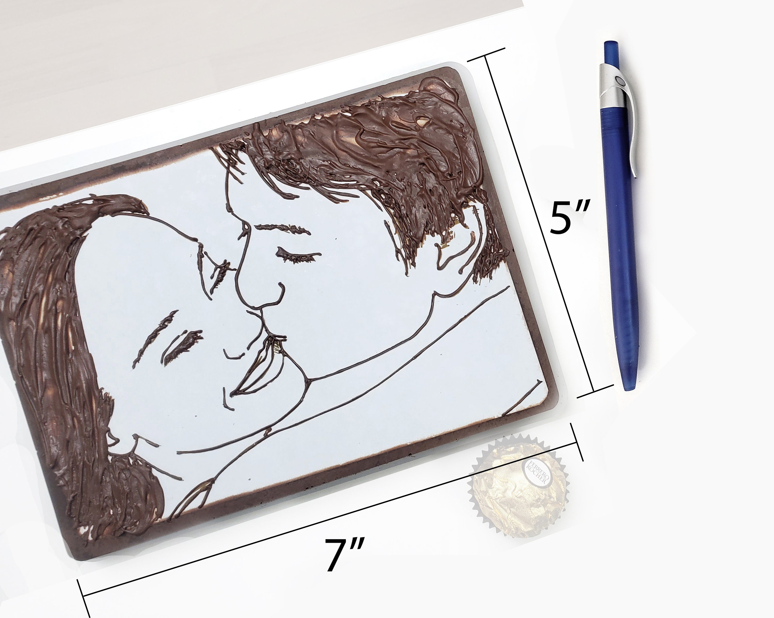 Custom Portrait Chocolate and Letter Chocolate Bar, Gift for Couple ...