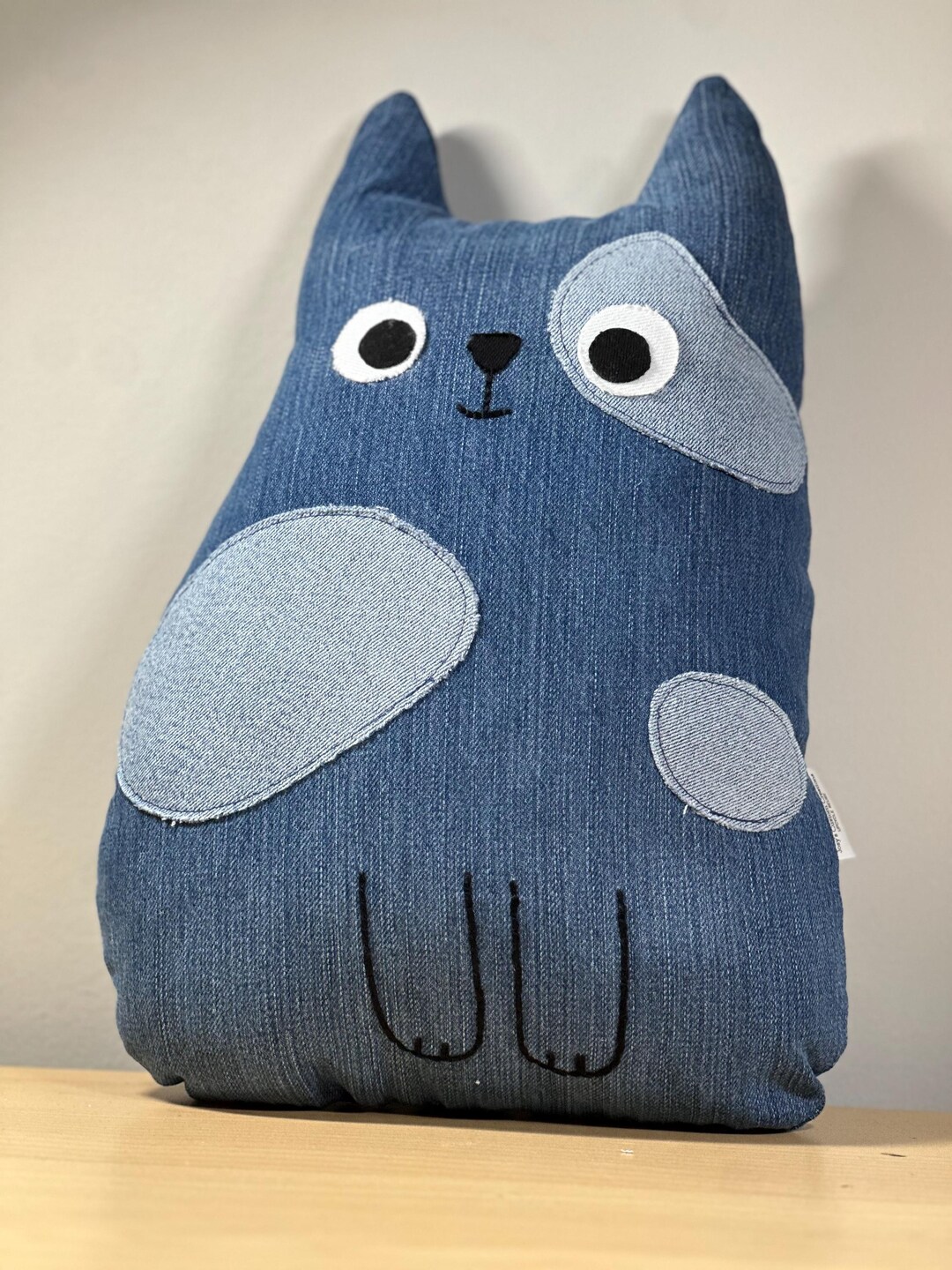 Patches the Cat Upcycled Denim - Etsy