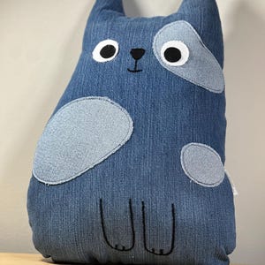 Patches the Cat Upcycled Denim - Etsy