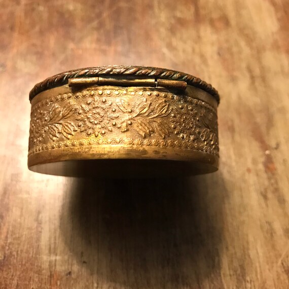 Antique Gilt Bronze Trinket Box Set With Miniature Po… - Gem