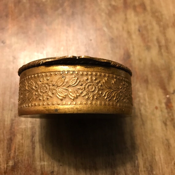 Antique Gilt Bronze Trinket Box Set With Miniature Po… - Gem