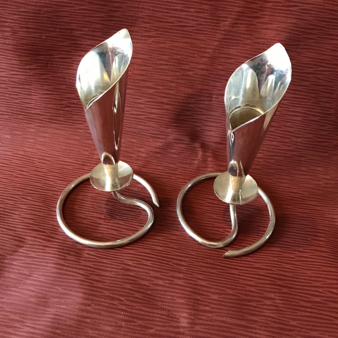 Hans Jensen Calla Lily Candlesticks - Etsy