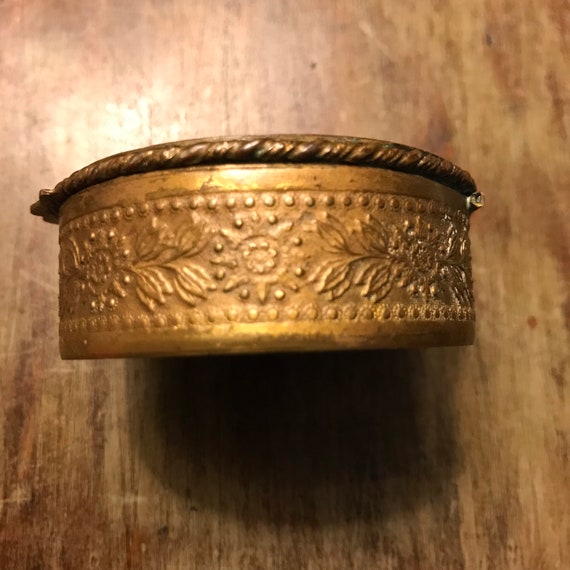 Antique Gilt Bronze Trinket Box Set With Miniature Po… - Gem