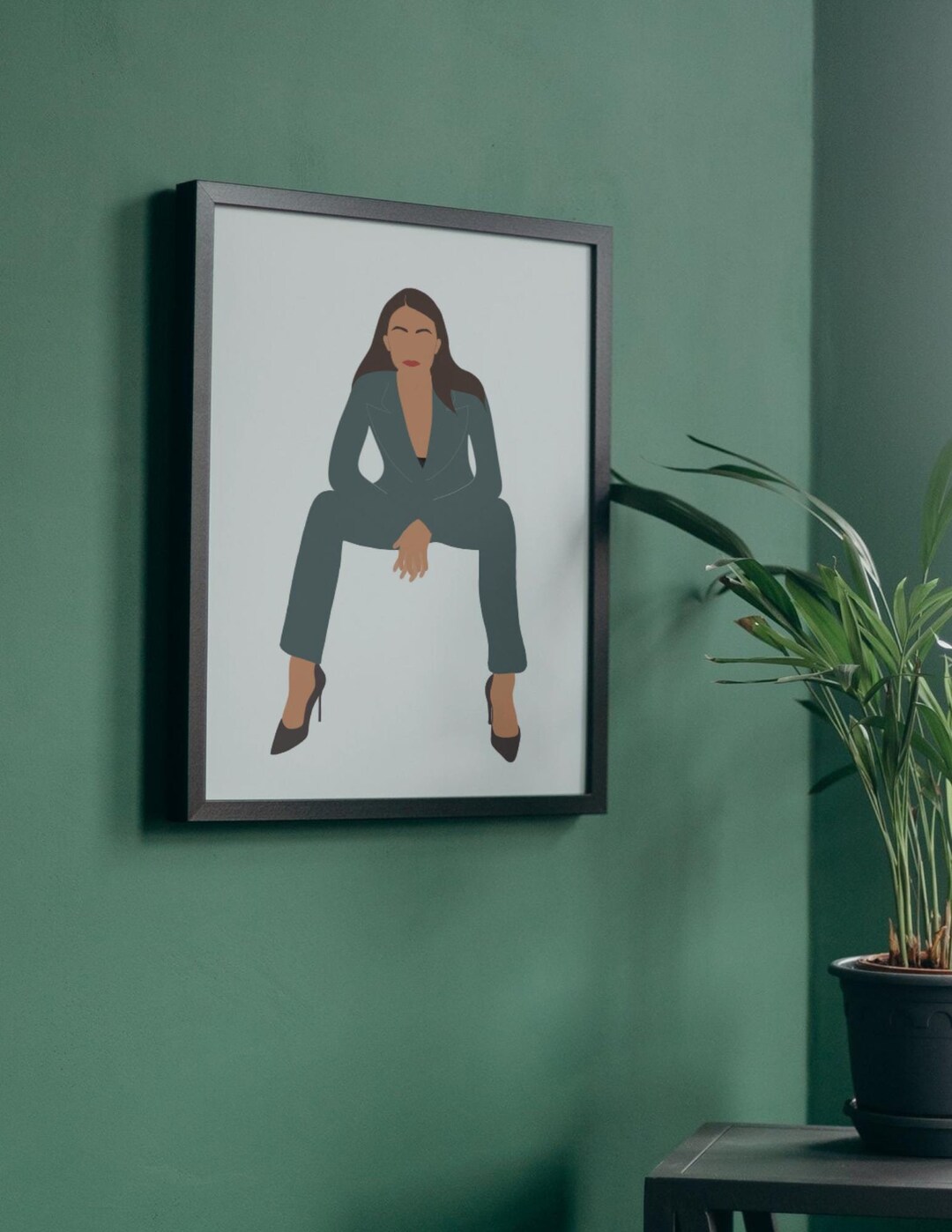 AOC Digital Print - Alexandria Ocasio Cortez Poster - AOC Print Wall ...