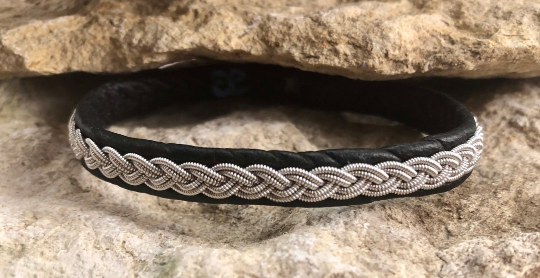 Sámi-inspired Bracelet, Leather Bracelet, Scandinavian Bracelet - Etsy