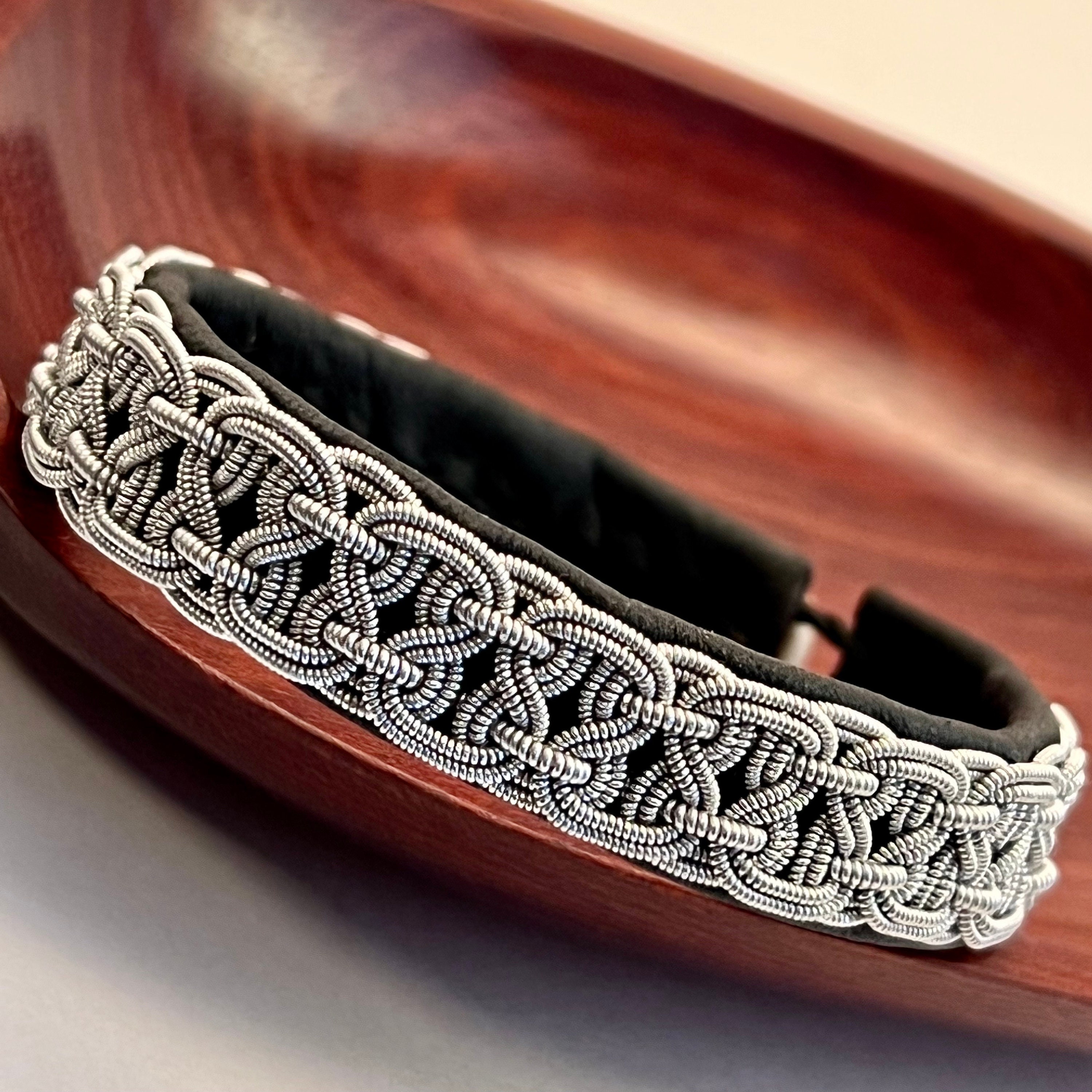 Sámi-inspired Bracelet, Leather Bracelet, Scandinavian Bracelet - Etsy