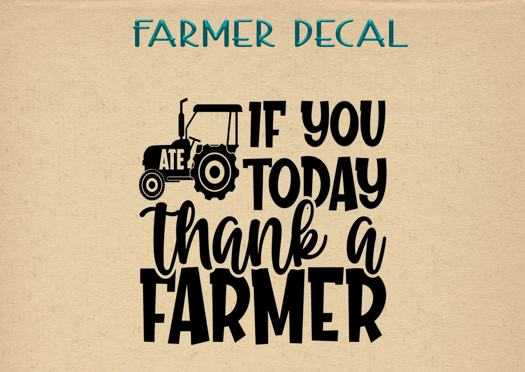 Thank A Farmer Bumper Sticker