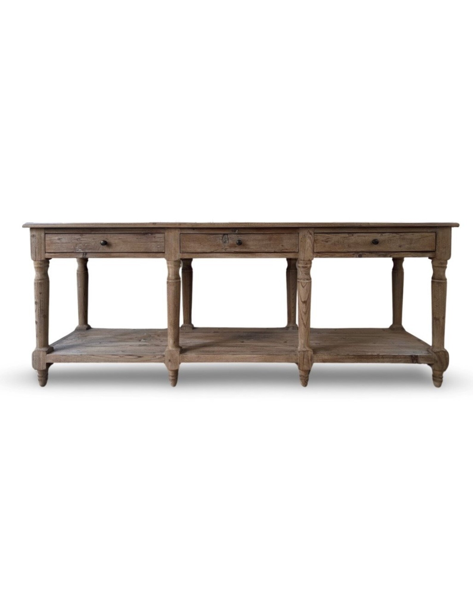 Large Three Drawer Console Table - Etsy