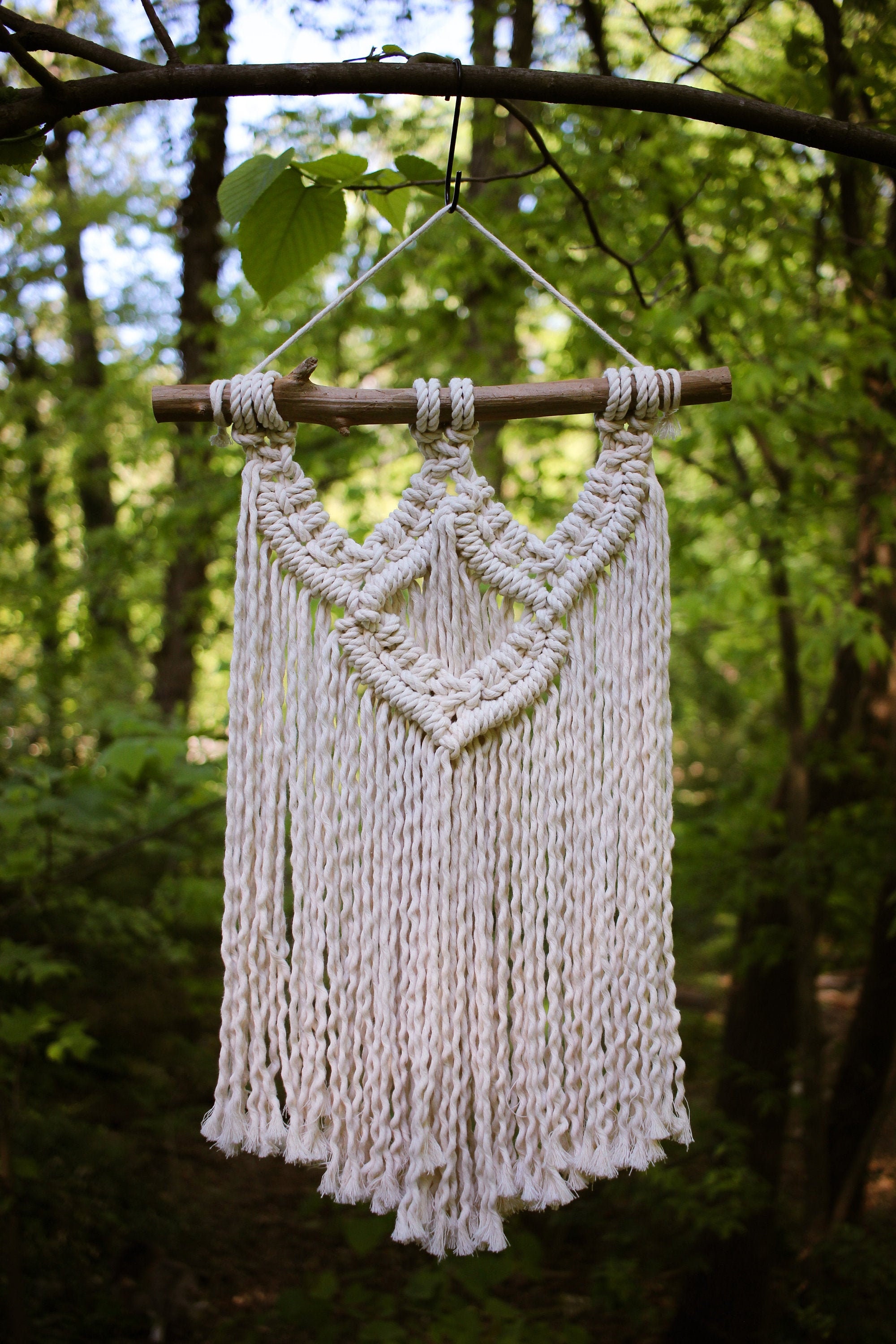 Moderno Macrame Pared colgante macramé natural colgante de | Etsy