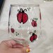 Ladybug Wine Glass Drinking Glass Wine Lover Gift - Etsy