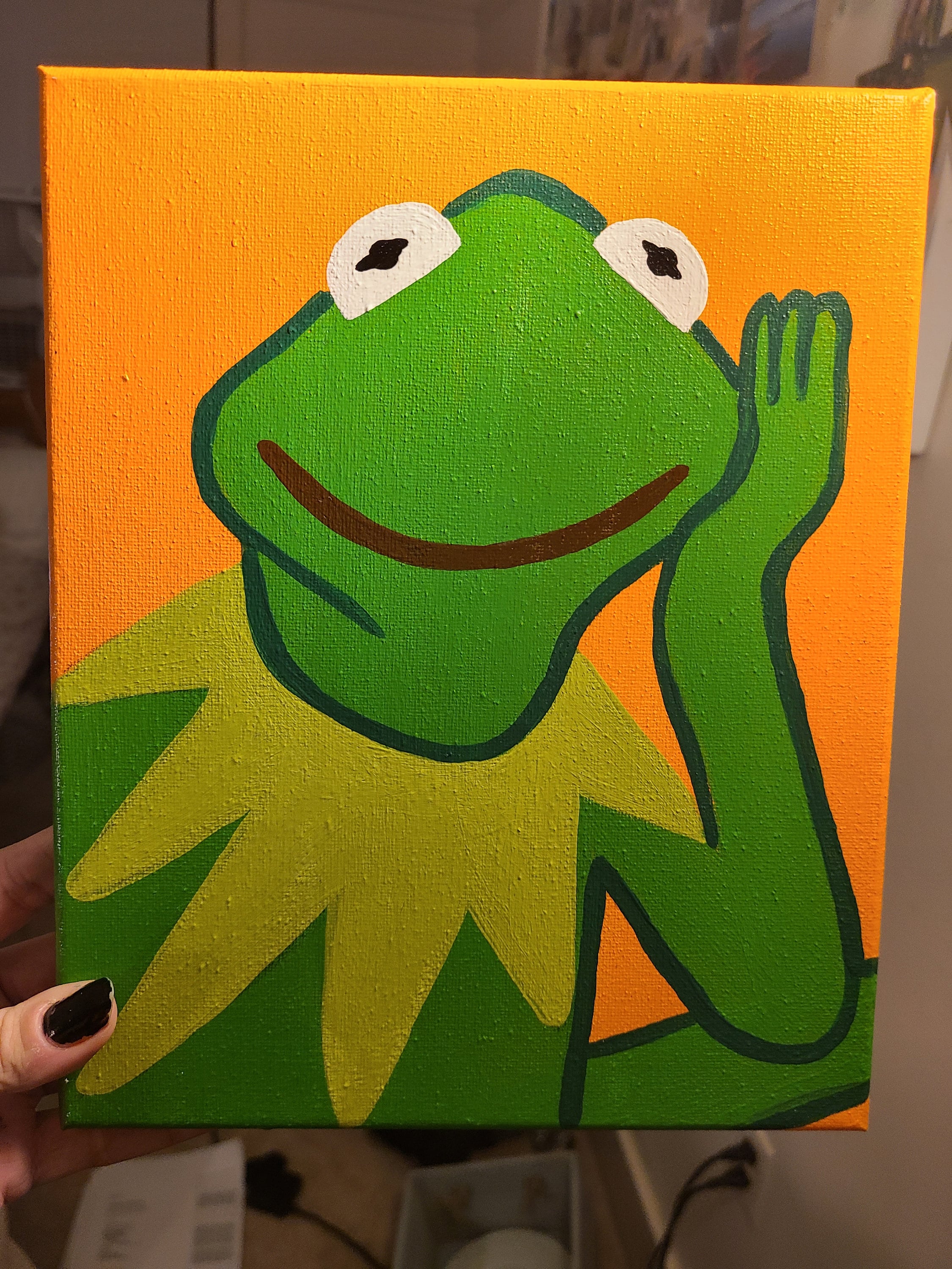 Kermit the Frog Muppets Wall Decor Acrylic Painting on - Etsy