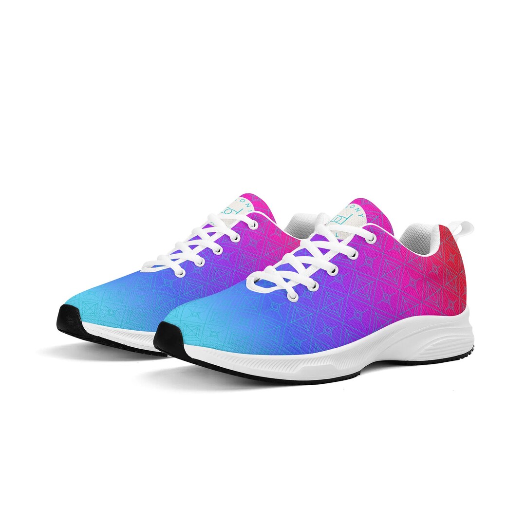 Woman Rainbow Shoes Lightweight Walking Shoes Colorful Running Shoes ...