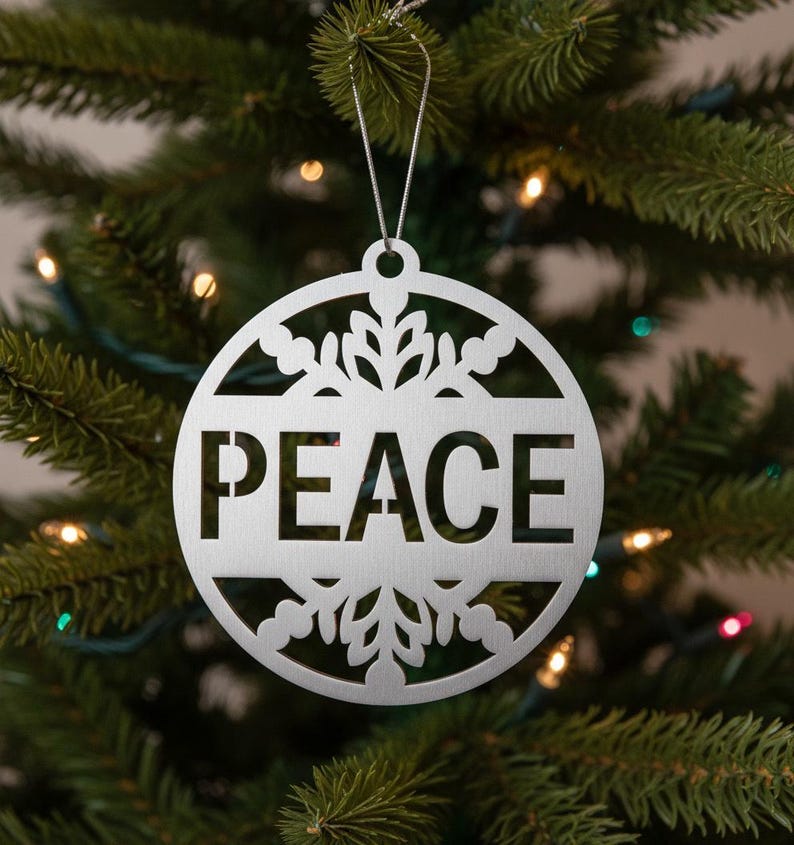 Star Metal Christmas Ornament, Laser Cut Aluminum Hanging Star for Tree ...