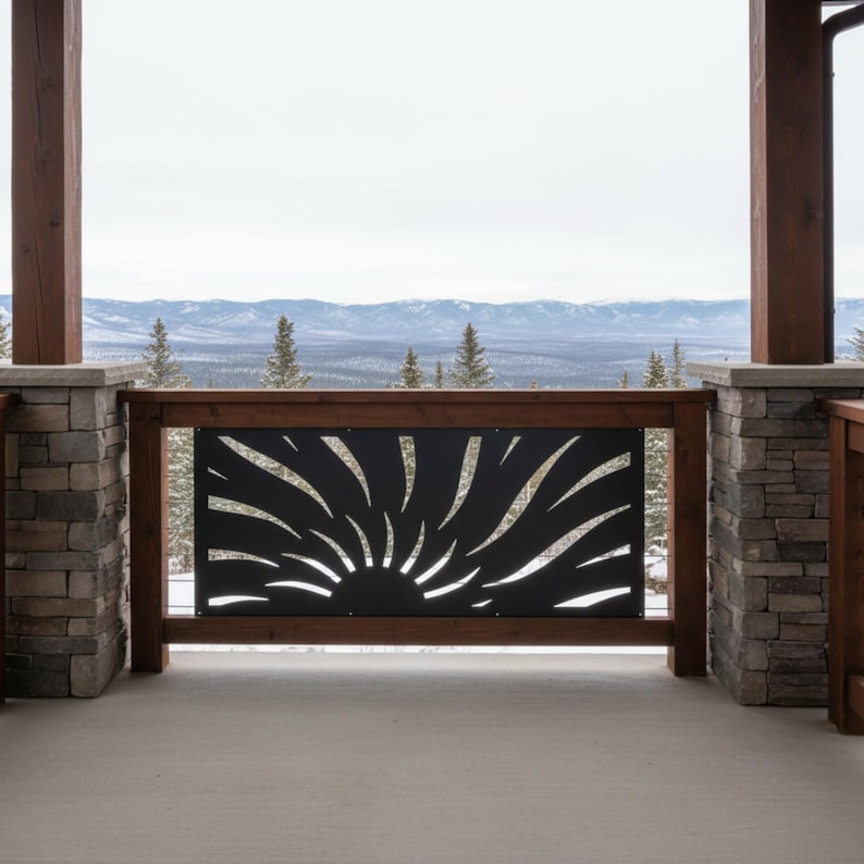 Privacy Panel, Decorative Outdoor Fence Screen, Sun Wall Art - Etsy