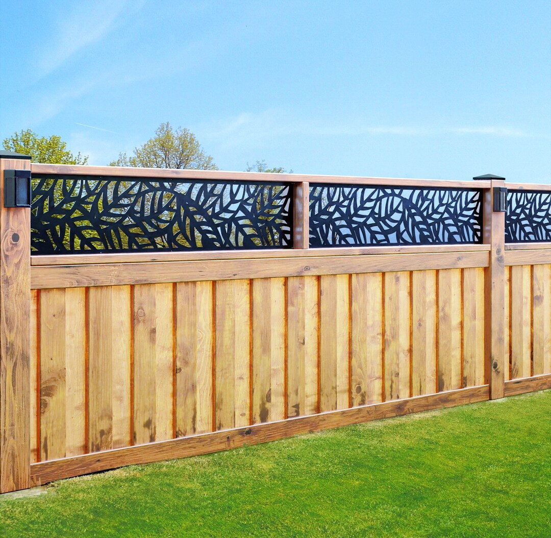 Aluminum Leaves Fence Toppers Panel, Metal Railing Panel, Balcony, Deck ...